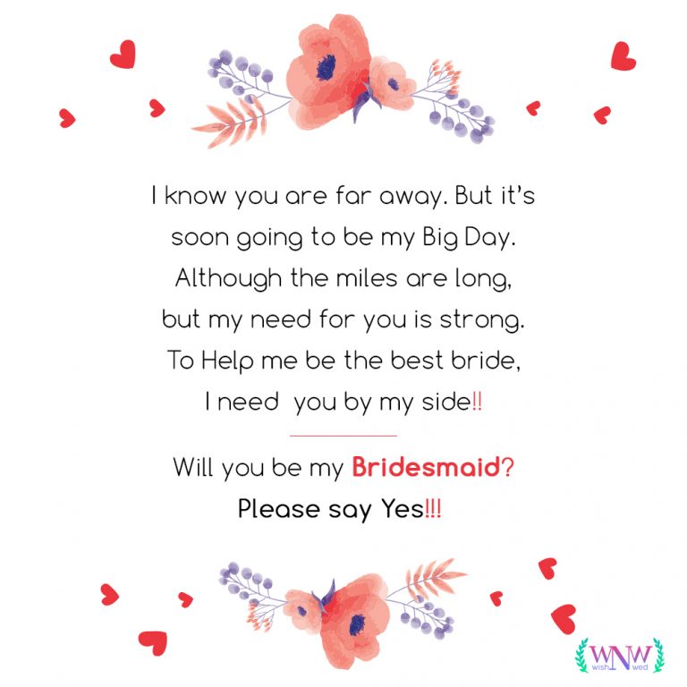 Beautiful wordings to Say Will You be My Bridesmaids - Wish N Wed